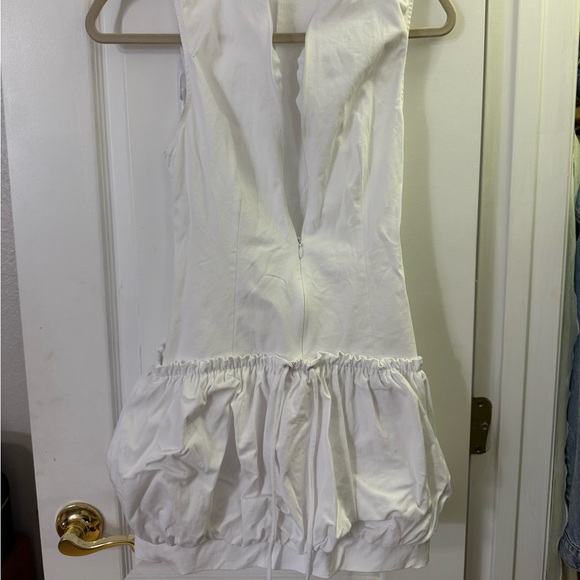 Zara | Dresses | Zara White Bubble Mini Dress With Zip Detail | Poshmark